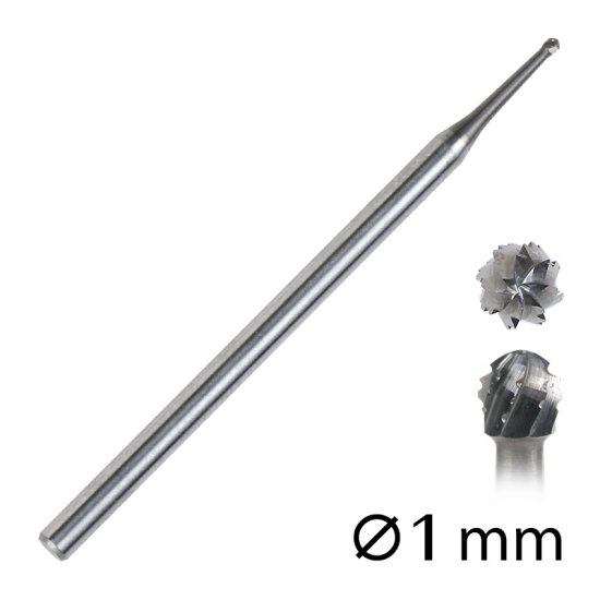 Round Milling Bit 1mm – European Standard – Nail Studio by Olga Khazova